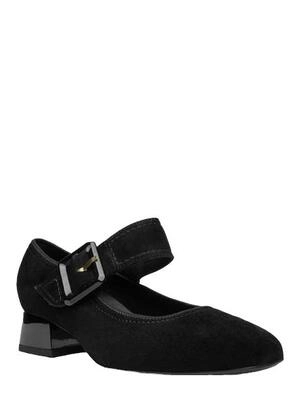 ARA Galleria Mary Jane Pumps With Block Heel And Buckle Strap - Black