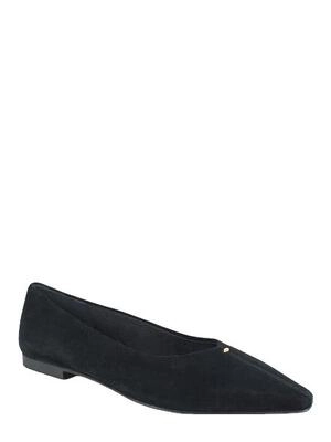 KENNETH COLE Nala Pointed Toe Flat - Black Suede