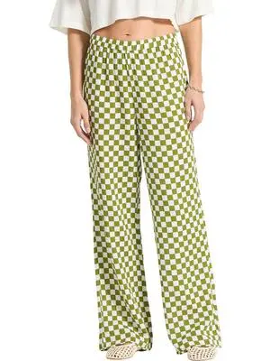 Brixton The Lola Lounge Pants - Sublime Green Checkerboard