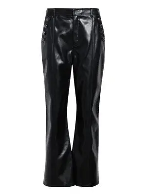 Cinq À Sept Suzette Cropped Faux Leather Flare Pants - Black