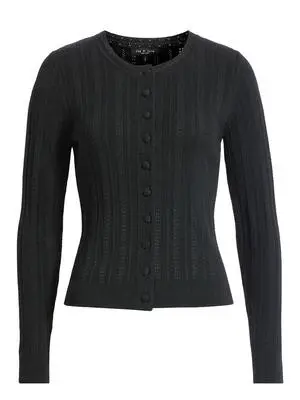 Rag & Bone Rhodes Wool Crewneck Cardigan - Black