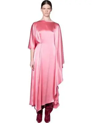ROKSANDA A-line Draped Silk Gown - Rosado