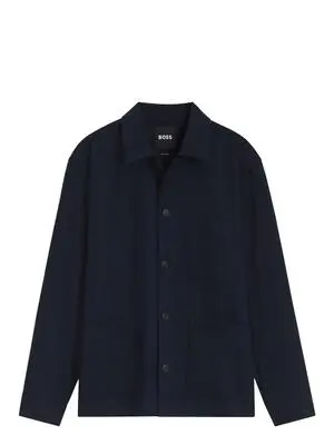BOSS Relaxed-fit Shirt In Solid Heavyweight Flannel