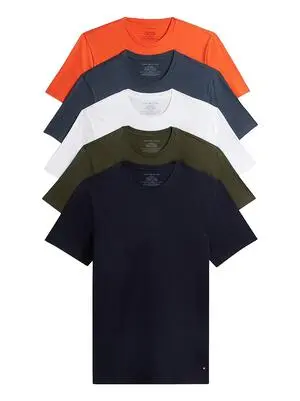 Tommy Hilfiger Cotton Classics Crewneck Undershirt 5-pack - Meadow