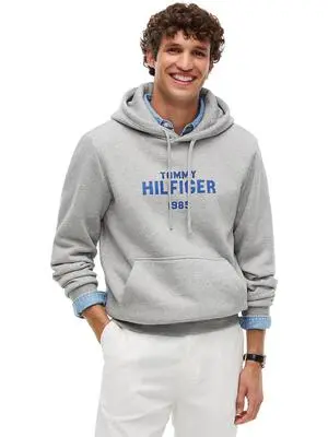 Tommy Hilfiger Classic Logo Hoodie - Light Grey Heather