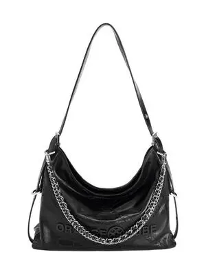 ORANGE CUBE Orange Cube Metropolitan Chain Hobo Bag Black