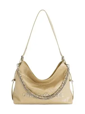 ORANGE CUBE Metropolitan Chain Hobo Bag - Brown