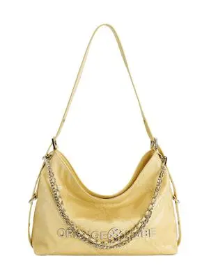 ORANGE CUBE Orange Cube Metropolitan Chain Hobo Yellow