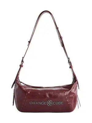 ORANGE CUBE Metropolitan Hobo Bag Red