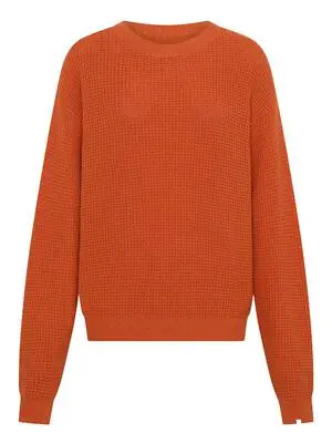 BONDI ACTIVE Forma Waffle Knit Pullover - Orange