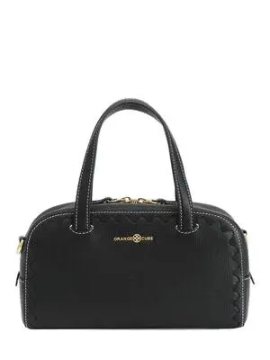 ORANGE CUBE Orange Cube Mosaic Boston Hand Bag Black