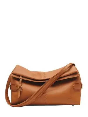 ORANGE CUBE Fantina Folded Hobo Bag - Brown