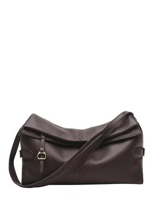 ORANGE CUBE Fantina Folded Hobo Bag - Brown