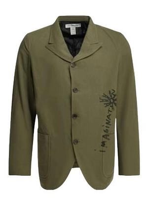 Comme Des Garçons Printed Blazer - Green