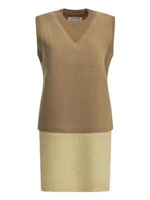 MAISON MARGIELA Virgin Wool Vest - Beige