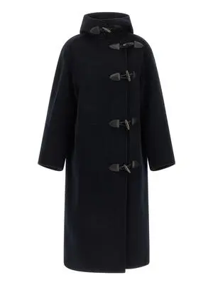RÓHE Duffle Coat In Wool-cashmere Blend - Blue