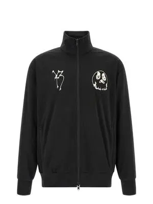 Y3 'track Top Gfx Nyln ' Printed Zip Sweatshirt