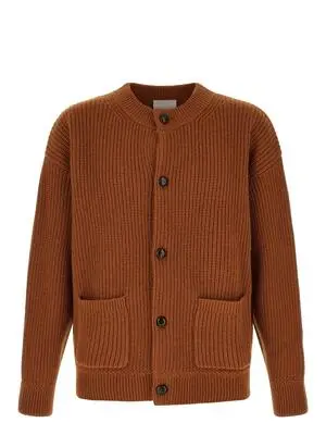 MARANT Isabel Ribbed Wool-cashmere Blend Cardigan - Brown