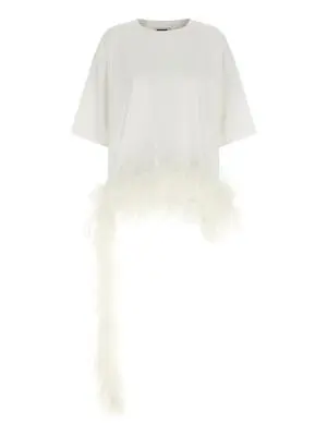 DARKPARK Smith" Feather Detail Cotton T-shirt - White