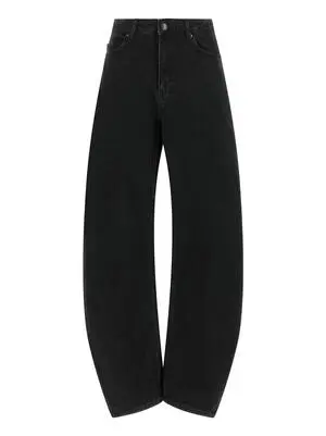 ROTATE BY BIRGER CHRISTENSEN Barrel Leg Jeans - Black
