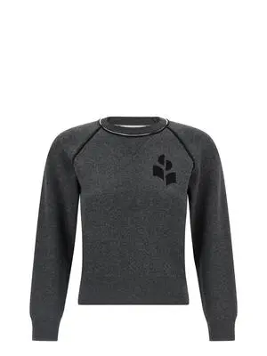 MARANT ETOILE Loriby Knit Sweatshirt With Contrast Piping - Gray