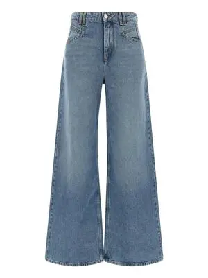 MARANT ETOILE Marant Etoile Lemony Wide-Leg Jeans In Light Wash Denim