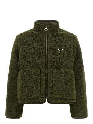 Barbour Barbour Eleonora Fleece Jacket With Ring Zip Puller Green