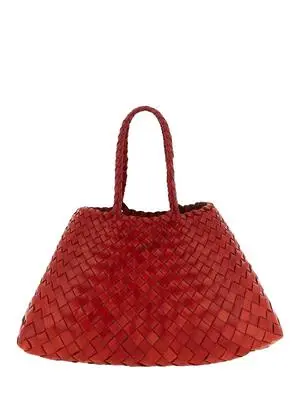 Dragon Diffusion Dragon Diffusion Santa Croce Small Handwoven Leather Bag Red