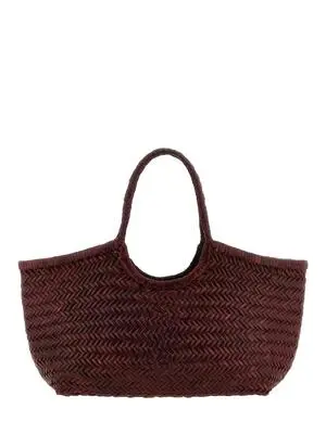 Dragon Diffusion Dragon Diffusion Nantucket Basket Big Woven Leather Bag Bordeaux