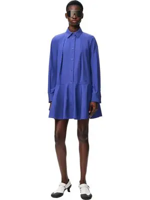 Loewe Shirt Dress With Peplum Silhouette - Blue