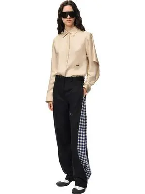 Loewe LOEWE Silk Cape Effect Shirt Ecru