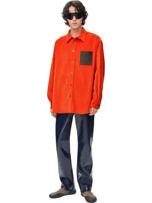Loewe Shirt In Cotton Corduroy - Orange