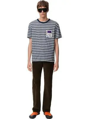 Loewe Relaxed Fit T-shirt In Cotton - Blue/white