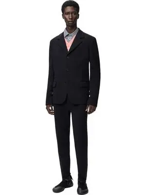 Loewe Stretch Wool Blend Trousers - Black