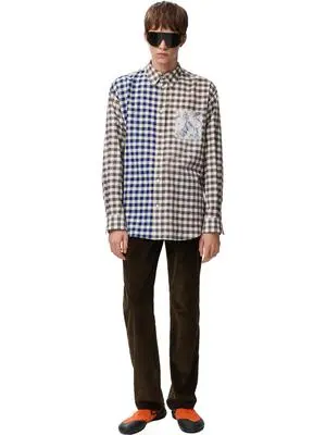 Loewe Shirt In Wool And Cotton Flannel Multicolor