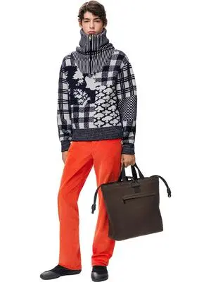 Loewe X Cosima Von Bonin Wool Zip-up Sweater - Navy/white
