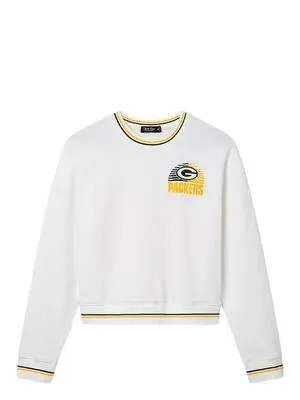 Junk Food Clothing Green Bay Packers Cropped Fleece - White