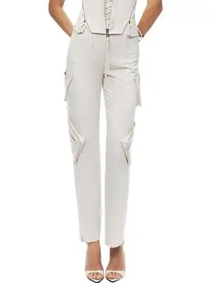 NOCTURNE Pocket Detail Trousers - Open White