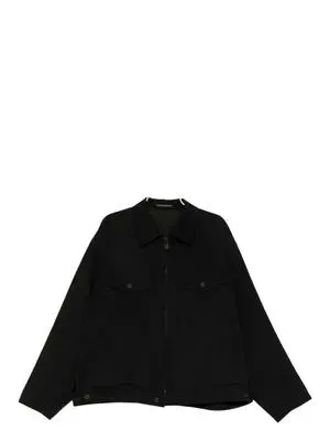 Yohji Yamamoto Zip-up Shirt Jacket - Black
