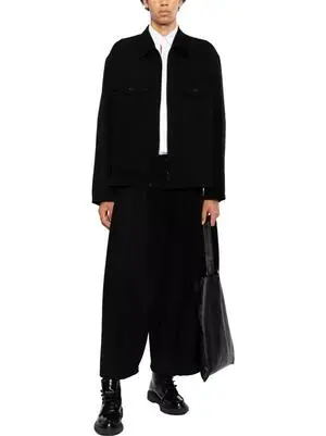 Yohji Yamamoto Zip-up Shirt Jacket - Black