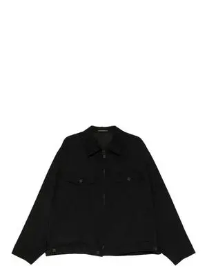 Yohji Yamamoto Zip-up Shirt Jacket - Black