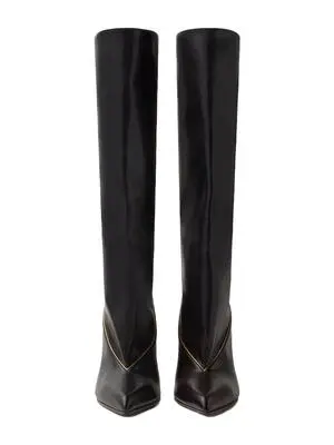 Versace VERSACE Nappa Knee-High Boots 90mm Black