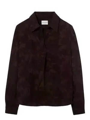 Claudie Pierlot Floral Print Polo Shirt - Brown