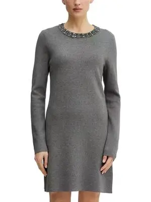 MORGAN Embellished Mini Dress - Grey