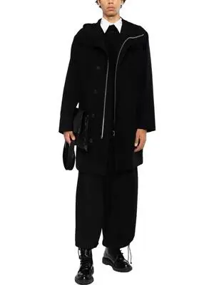 Yohji Yamamoto Hooded Coat - Black