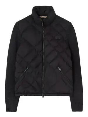 BURBERRY Burberry Dunsbury Puffer Jacket With Knitted Sleeves