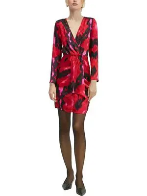 MORGAN Morgan Patterned Wrap Mini Dress