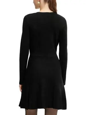 MORGAN Button-embellished Mini Dress - Black
