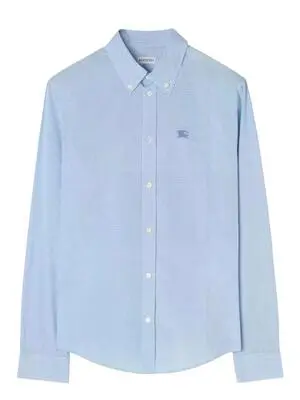 Burberry Classic-fit Gingham Cotton Shirt - Blue