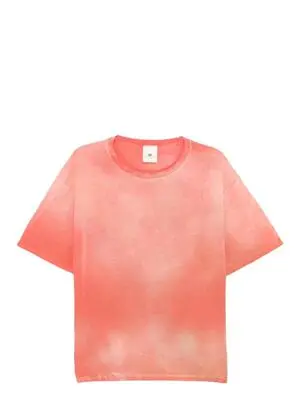 MOOJI MOOJI Faded-effect Crew-neck T-shirt - Orange